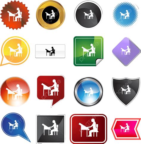 Drafting Class Teaching Variety Set Desk Student Classroom Vector Desk