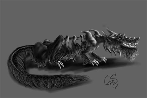 Dragon Wolf By Ghoulishspider