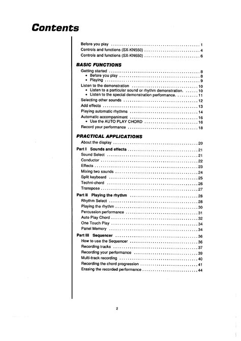 Owners Manual For Technics Sx Kn750 Download