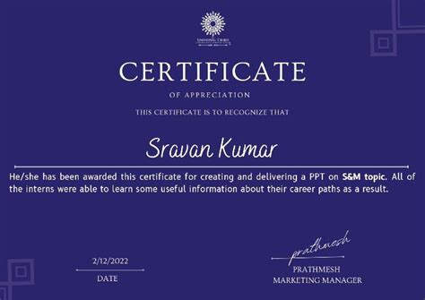 Sravan Kumar Uppu On Linkedin Universaltribes Thankyou Ppt Grievance