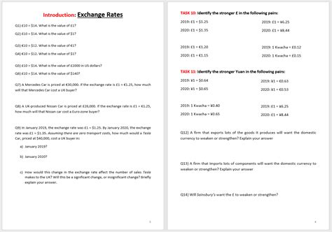 Exchange Rates EDEXCEL Economics A Level Incl Fixed And Free Floating Exchange Rates