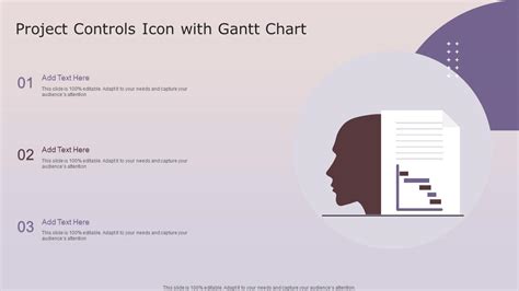 Project Controls Icon With Gantt Chart PPT Slide