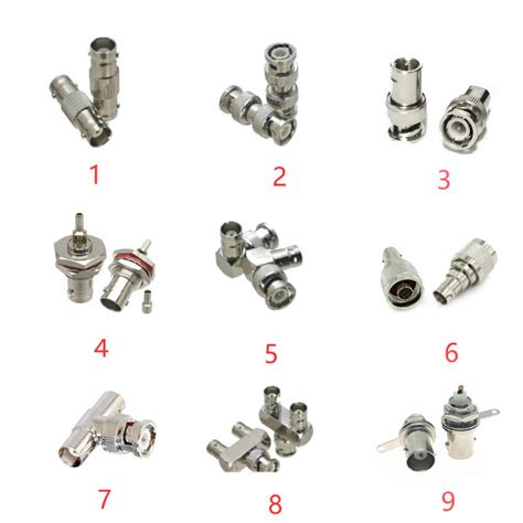 1pcs อะแดปเตอร์ Bnc ถึง Bnc ปลั๊กตัวผู้และตัวเมีย T Type And Nut Bulkhead And มุมขวา Rf Coaxial