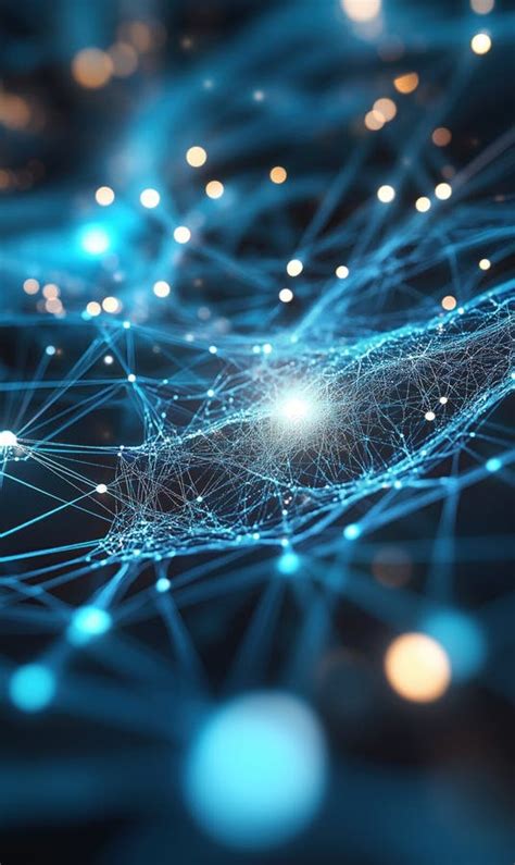 Blue Glowing Digital Neural Network Illuminated In Complex Interconnections Stock Image Image