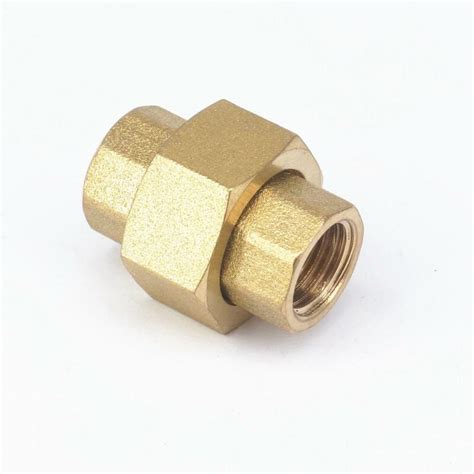 황동 파이프 유니온 커넥터 커플 링 14 Bsp 암나사 배관 피팅 물 공기 연료 오일 배관