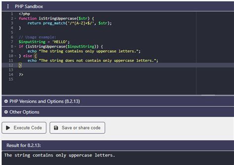 How To Check If A String Contains Only Uppercase Letters In Php