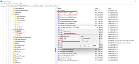 Set Lockout Time To Automatically Lock Computer Using Registry Editor