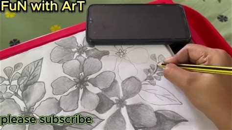 Jarul Flower Sketch জারুল ফুলের পেন্সিল স্কেচ Funwithart Viral Fashion Satisfying