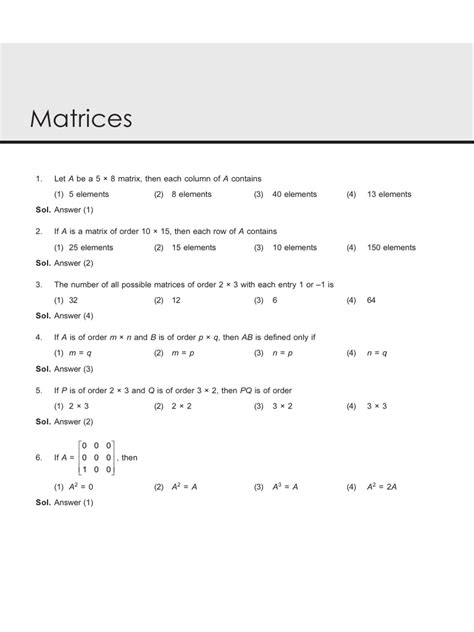 Matrices And Determinants Pdf Matrix Mathematics Mathematical