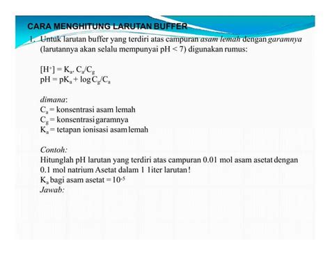 Ph Buffer Dan Hidrolisis Garampptx