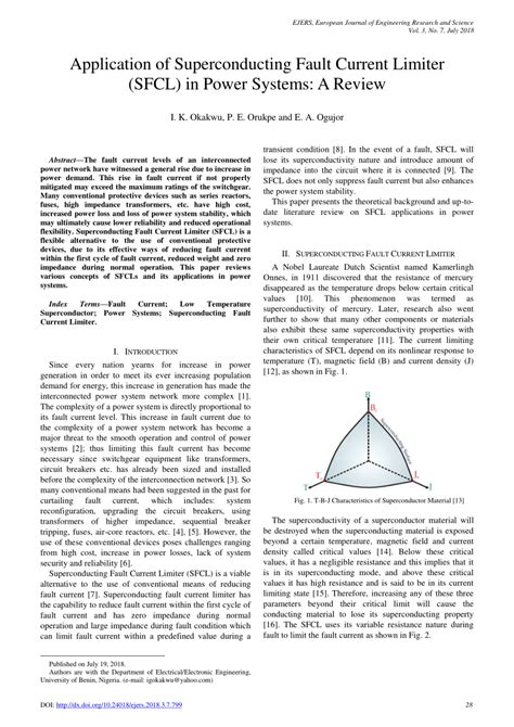 Pdf Application Of Superconducting Fault Current Limiter Sfcl In Power Systems A Review