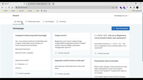 Forum7 Kelompok 7 Sanbercode Laravel Batch 38 Youtube