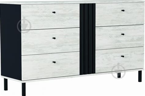 ᐉ Комод Світ Меблів 3Ш 3Ш Тео 820x400 мм антрацит артвуд світлий • Краща ціна в Києві Україні