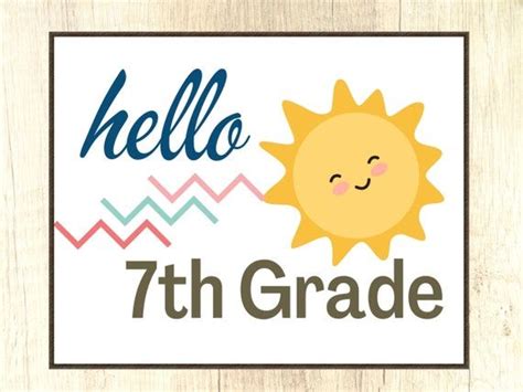7th Grade Sign