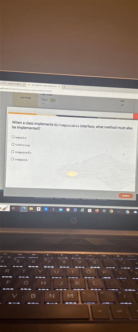 Solved When A Class Implements To Comparable Interface What