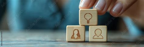 Hand Placing Three Wooden Blocks In Stack Featuring Gender Symbols And Equal Sign Isolated