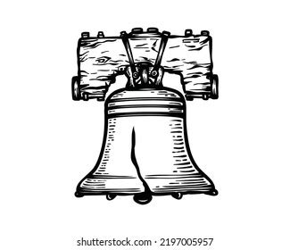 Realistic Liberty Bell Drawing