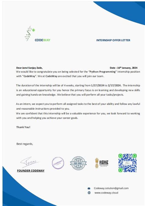 janvi zade on linkedin newbeginnings excited codewayjourney codewayintern careeradventure