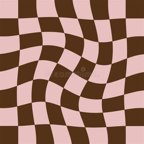 Groovy And Retro Boho Cute Checkerboard Pattern Stock Vector Illustration Of Geometric