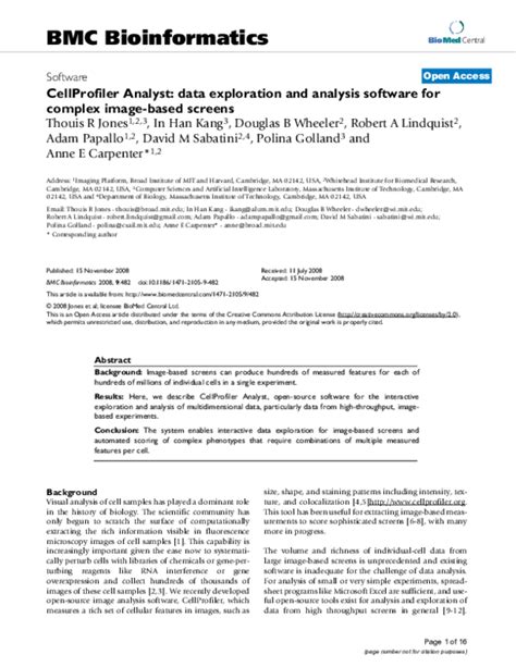pdf cellprofiler analyst data exploration and analysis software for