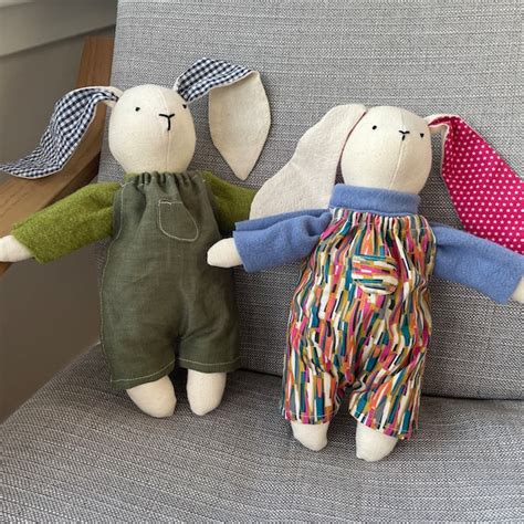 Soft Toy Pattern Toy Sewing Pattern Quiet Toy Pattern Montessori Toy Pdf Small Bunny Sewing