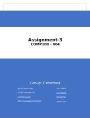 Assignment 3 1 Docx Assignment 3 DOCUMENT TITLE COMP100 004