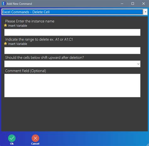Delete Cell Taskt らんの眼