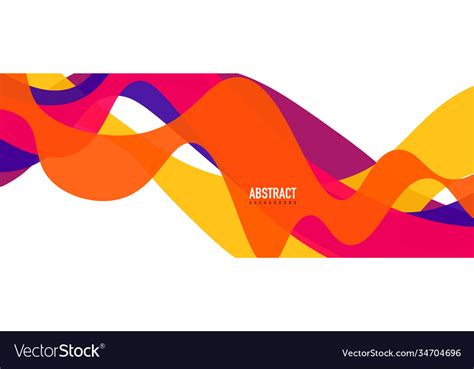 Fluid Wave Colorful Abstract Background Dynamic Vector Image