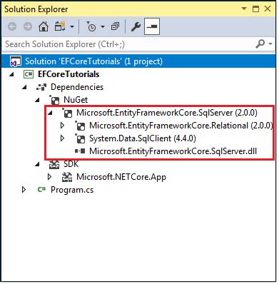 آموزش نصب Entity Framework Core آتریا
