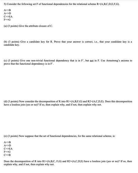 Solved Consider The Following Set F Of Functional Chegg Com