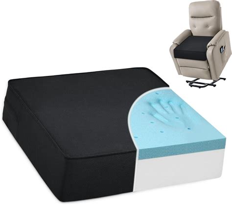 Shinnwa Gel Memory Foam Recliner Cushion For Elderly Dual Layer Foam Chair Pad Extra Large
