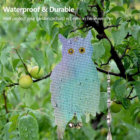Wood Pecker Deterrents For Outside 3 Pack Scarecrow Owls With