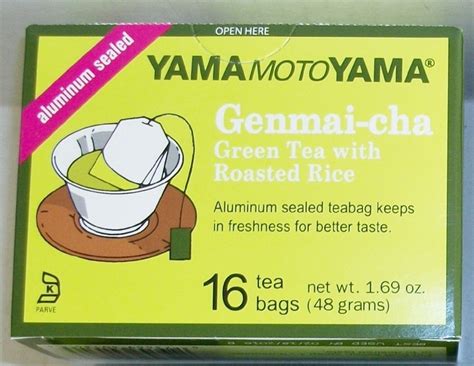 Yamamotoyama Genmai Cha Green Tea With Roasted Rice 16 Count Tea Bags Aluminum