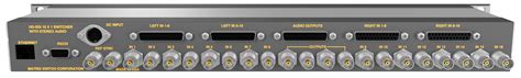 Matrix Switch MSC HD161AAS 16 Input 1 Output 3G SDI Video Router With Status Panel And Analog Audio