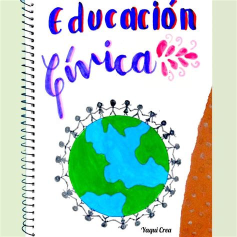 Portada De Educación Cívica Para Cuaderno Carátula Educación Cívica