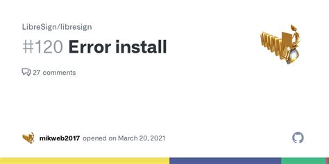 Error Install · Issue 120 · Libresignlibresign · Github