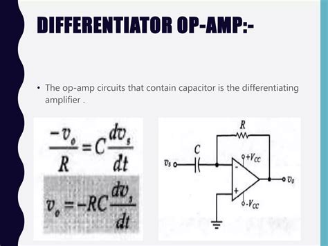 Integrator And Differentiator Op Amp Pptx