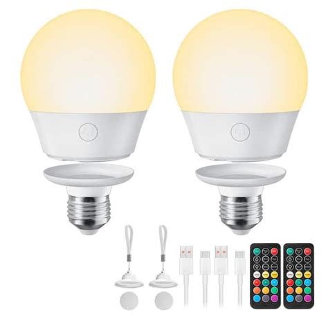 Vrbgify 60 Watt Equivalent A19 Dimmable LED Light Bulb With 3 Color