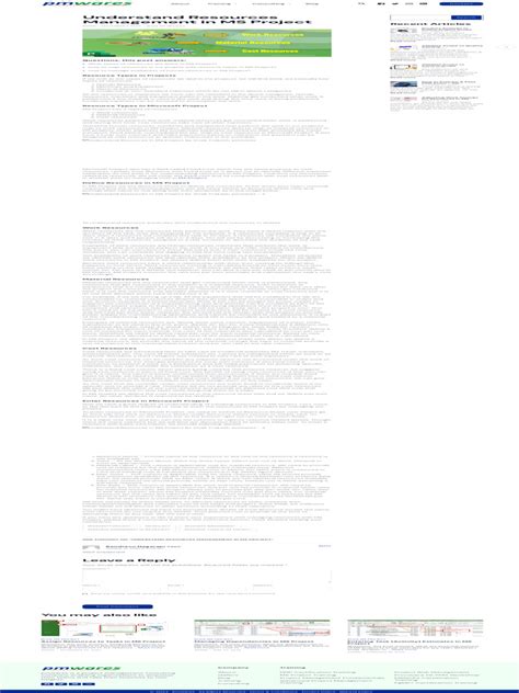 Understand Resources Management In Ms Project Pdf Cost Expense