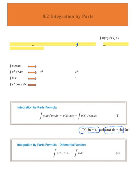8 2 Integration By Parts Pdf