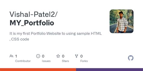 Github Vishal Patel My Portfolio It Is My First Portfolio Website