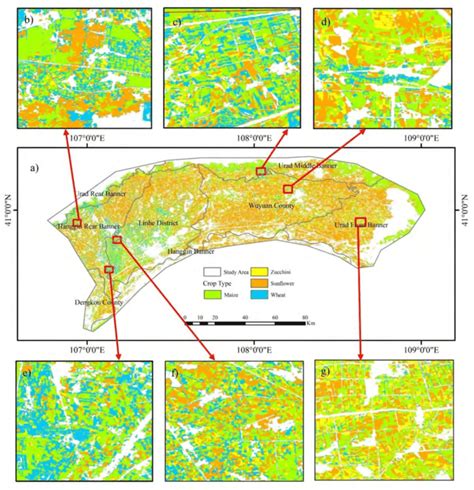 Distribution Of Crop Types In The Hetao Irrigation District In 2019