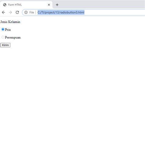 Cara Membuat Radio Button Di Html Lengkapgambar
