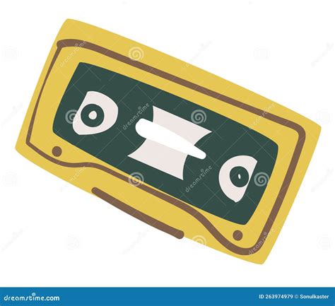 Old Audio Cassette Recording Of 90s Music Tape Stock Illustration Illustration Of Musical