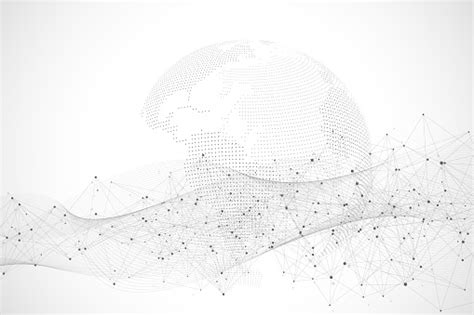 글로벌 네트워크 연결 글로벌 비즈니스의 세계지도 포인트 및 라인 구성 개념 인터넷 기술 소셜 네트워크 벡터 일러스트레이션 개념에 대한 스톡 벡터 아트 및 기타 이미지