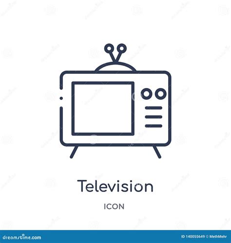 Linear Television Icon From Electronic Devices Outline Collection Thin Line Television Vector