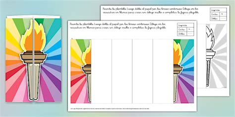 Foldable Antorcha Olímpica Teacher Made Twinkl