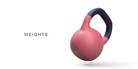 흰색 배경에 3d 현실적인 빨간 케틀벨 벡터 일러스트 레이 션 3차원 형태에 대한 스톡 벡터 아트 및 기타 이미지 3차원 형태 강철 개념 Istock