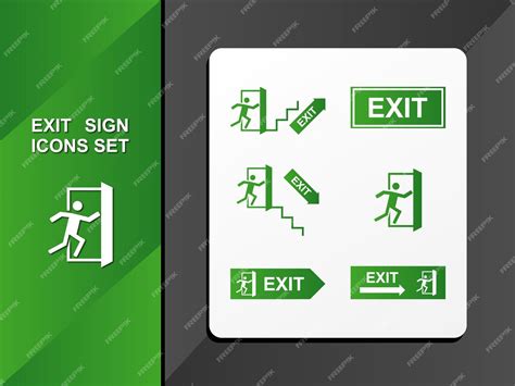Premium Vector Exit Sign Vector Exit Illustration Concept Premium Vector Exit Sign Vector Exit Illustration Concept