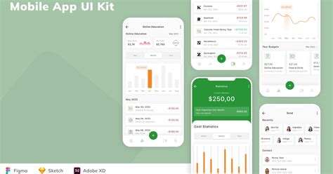 Finance Mobile App Ui Kit Ux And Ui Kits Ft Financial And Banking Envato
